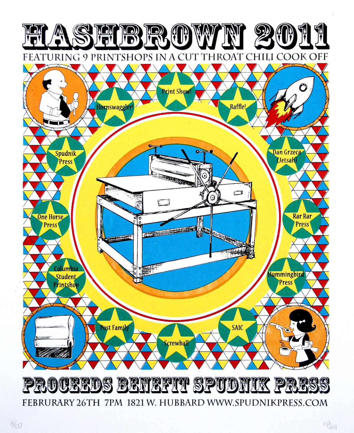 Colin Palombi, 2011 Hashbrown Poster | Spudnik Press